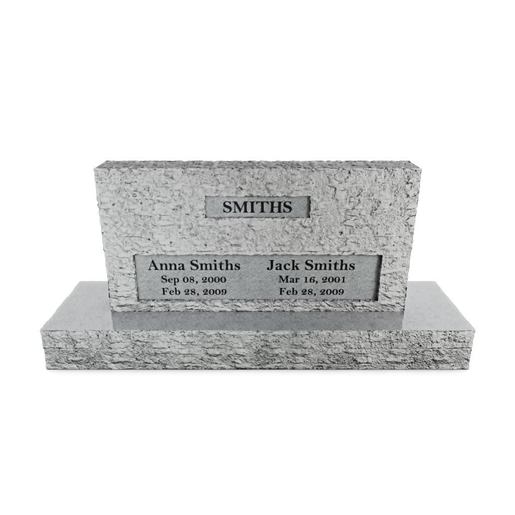 Cross Headstone Single Headstone with Classic Base - EternityHeadStones.Com